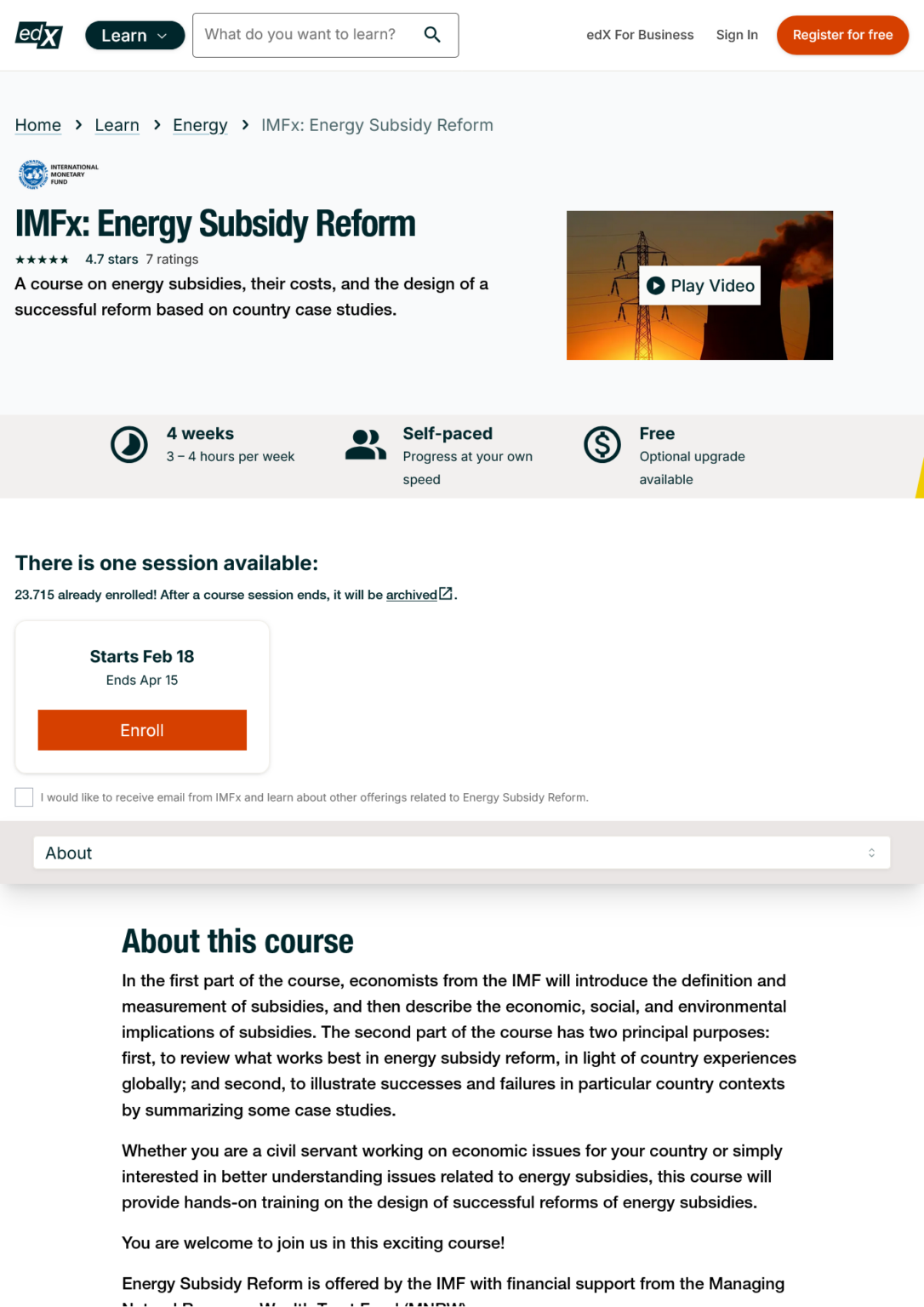 IMFx: Energy Subsidy Reform – Global South Just Energy Transition Community of Practice